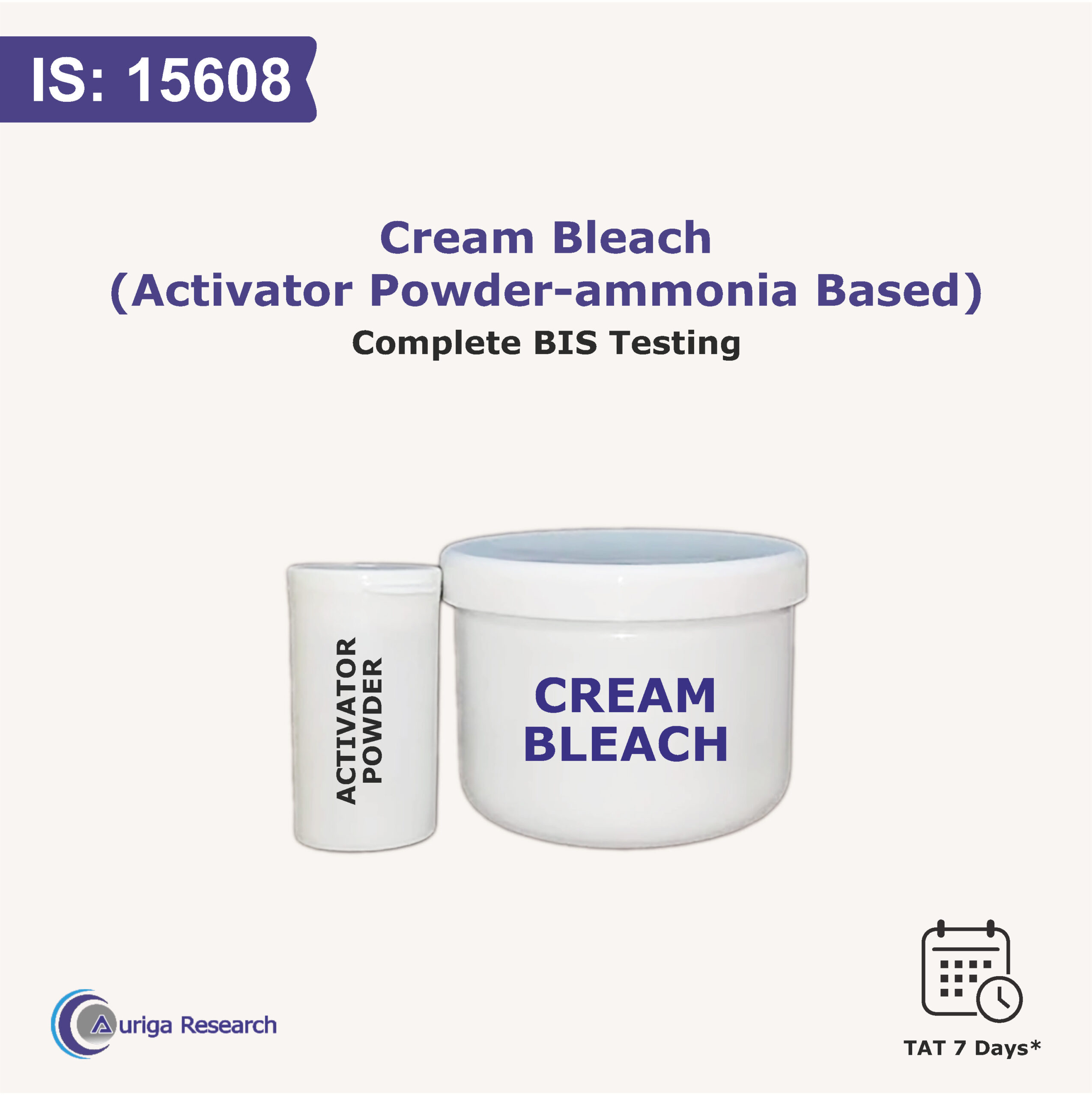 CREAM BLEACH (Activator Powder-Ammonia Based) IS 15608:2018 - Auriga ...